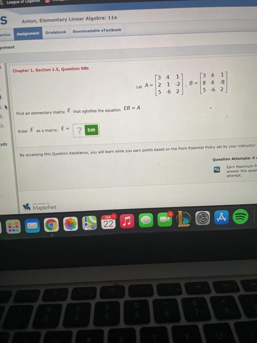 Solved League of Le s Anton, Elementary Linear Algebra: 11e | Chegg.com