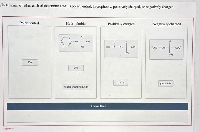 Solved Determine whether each of the amino acids is polar | Chegg.com