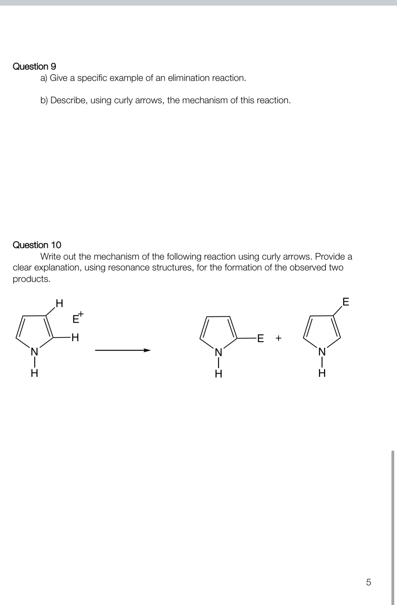 Solved Question 9a) ﻿Give a specific example of an | Chegg.com