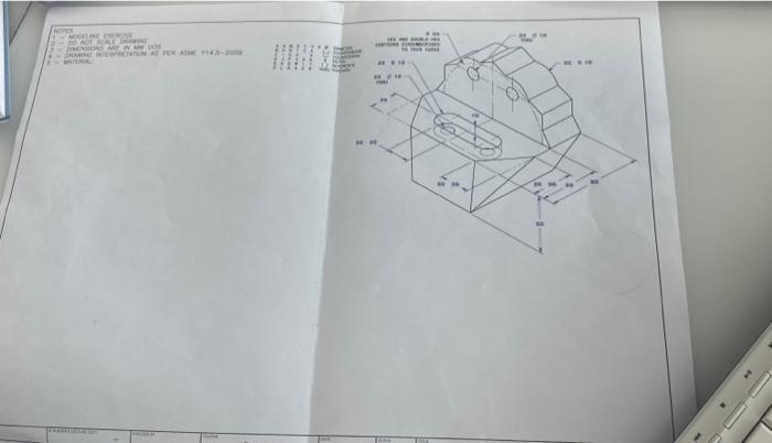 Solved NOTES MODELING EXERCISE - DO NOT SCALE DRAWING 3- | Chegg.com