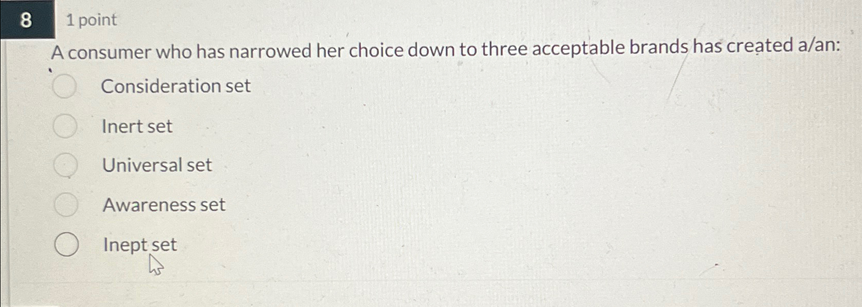Solved 81 ﻿pointA consumer who has narrowed her choice down | Chegg.com