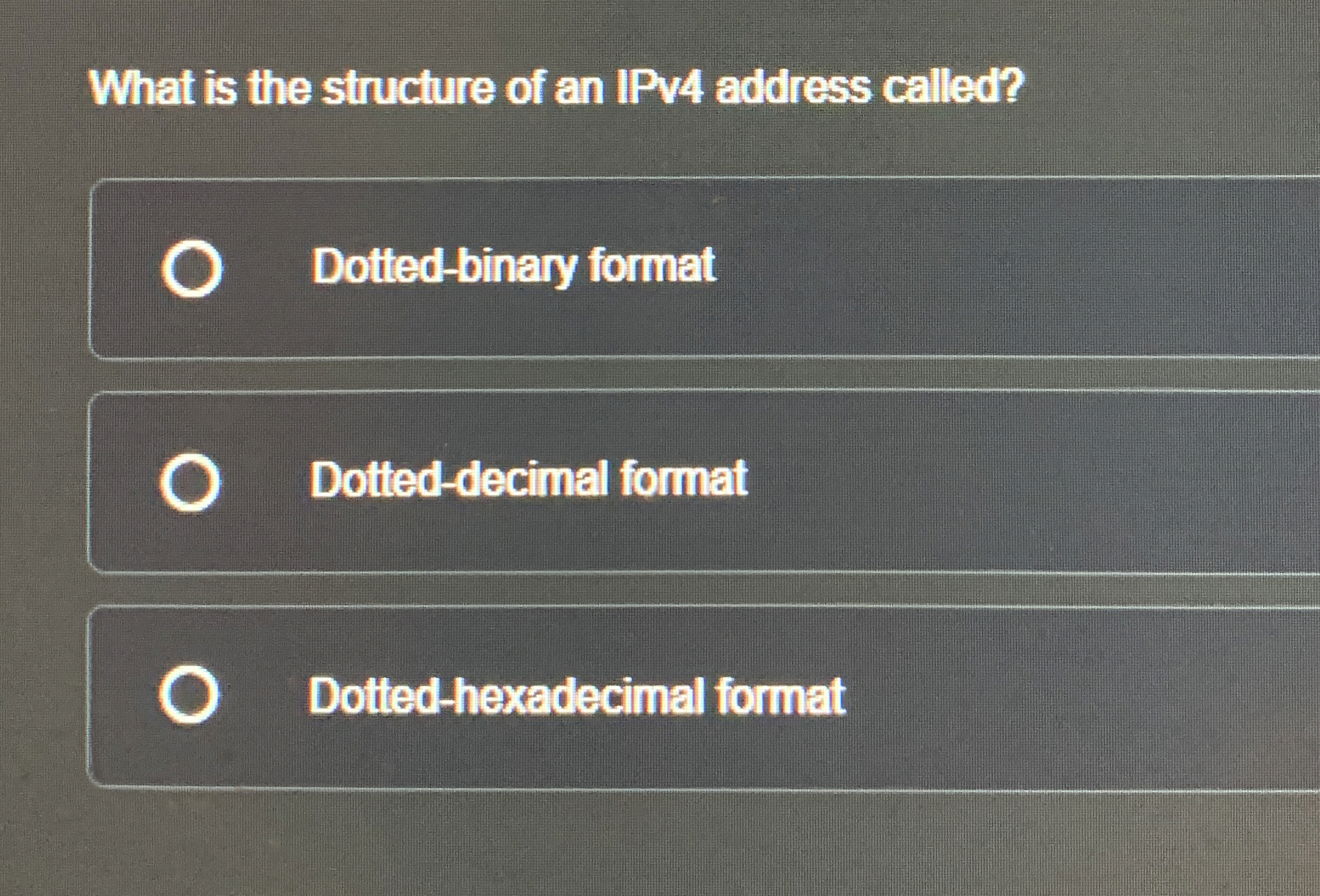 Solved What is the structure of an IPv4 ﻿address | Chegg.com