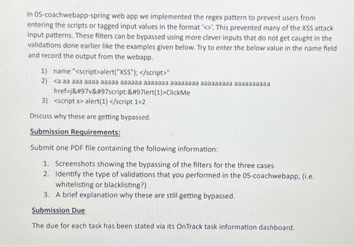 Solved In 0S-coachwebapp-spring web app we implemented the | Chegg.com Solved In 0S-coachwebapp-spring web app we implemented the | Chegg.com
