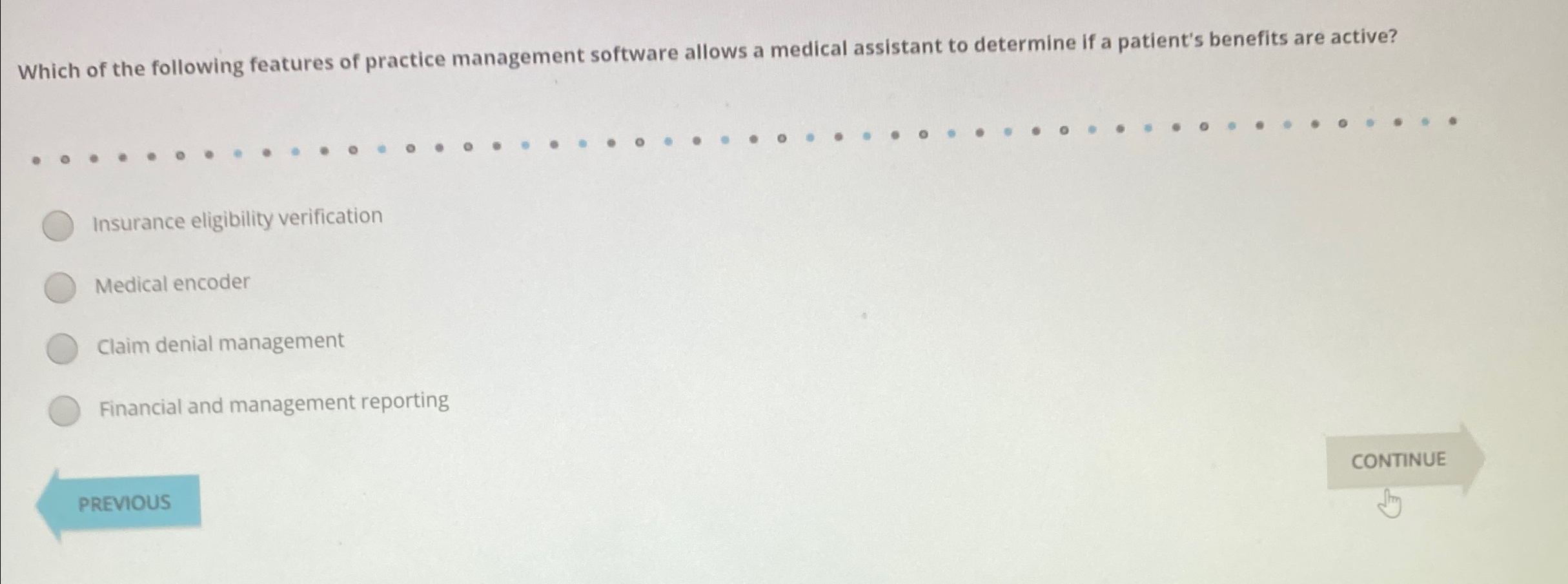 Solved Which of the following features of practice | Chegg.com