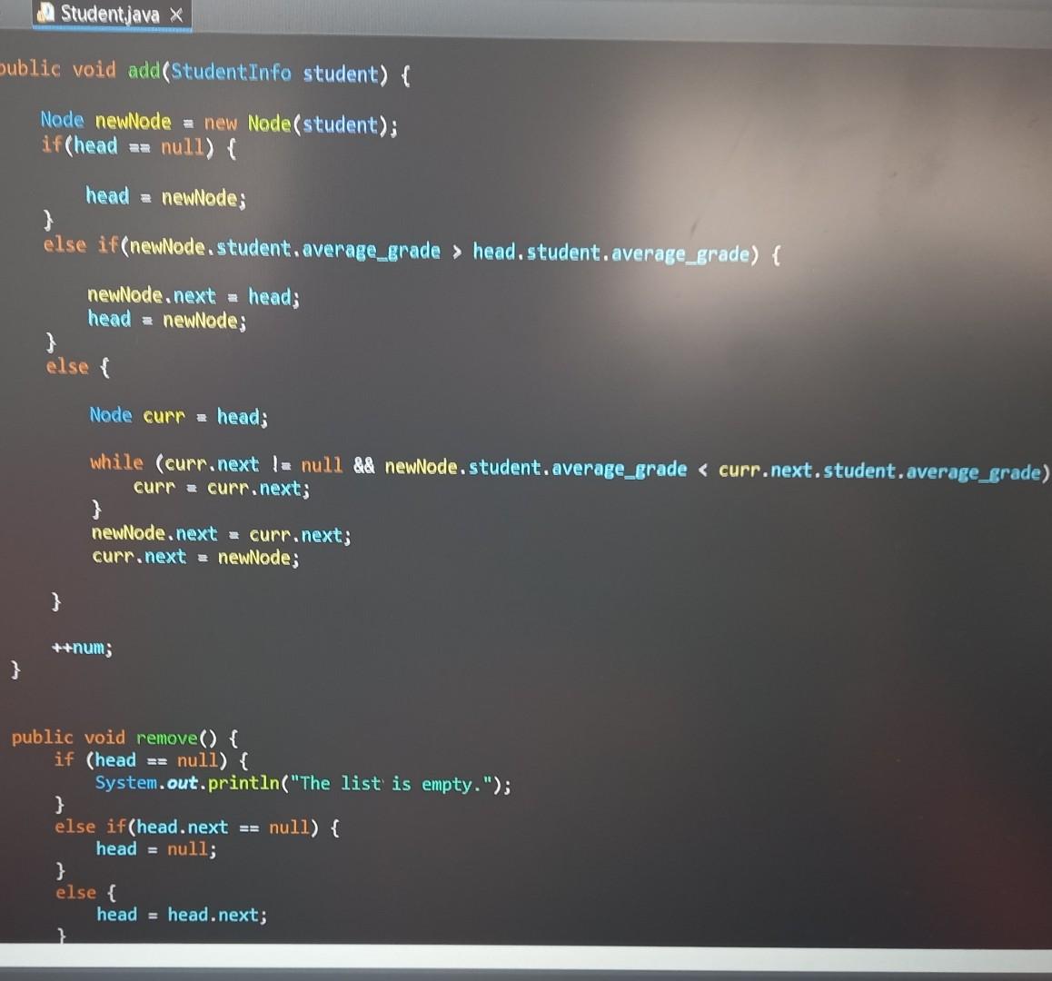 lass StudentInfo \{ public int id; public String | Chegg.com