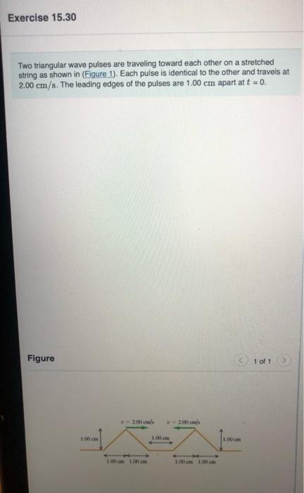 Solved Exercise 15.30 Two triangular wave pulses are | Chegg.com