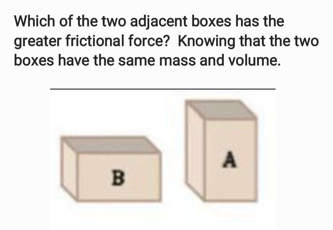 Solved Which of the two adjacent boxes has the greater | Chegg.com
