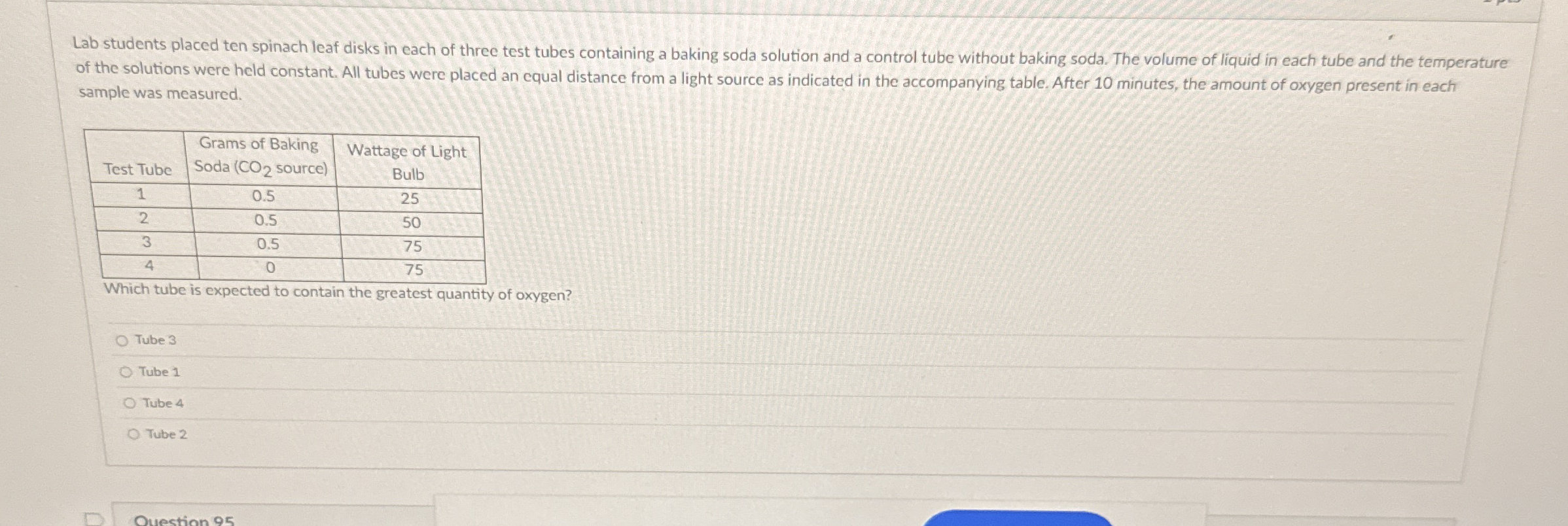 Solved Lab students placed ten spinach leaf disks in each of | Chegg.com