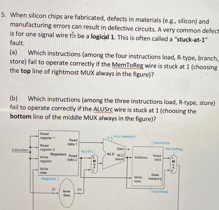 Solved 5. When silicon chips are fabricated, defects in | Chegg.com