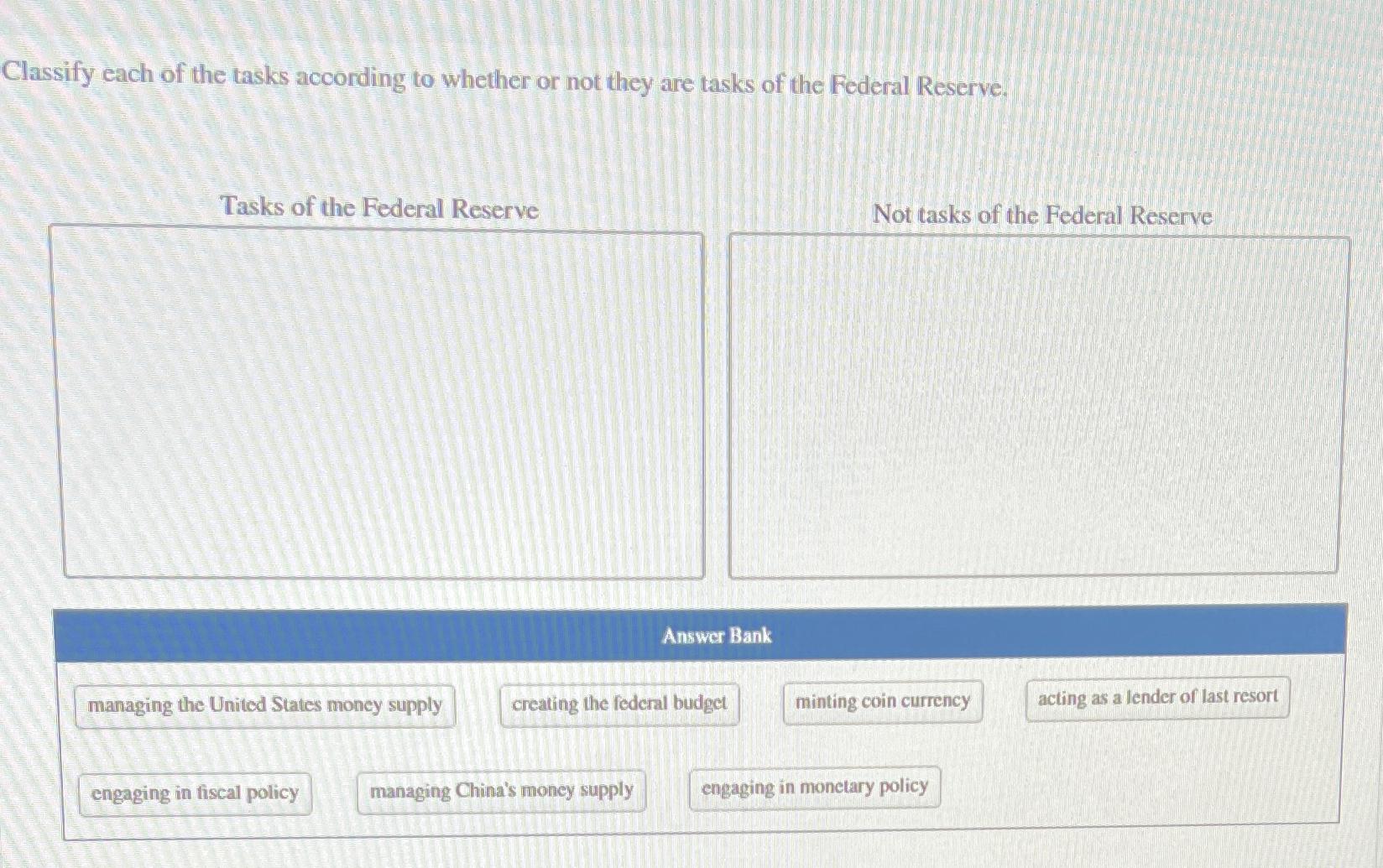 Solved Classify each of the tasks according to whether or | Chegg.com