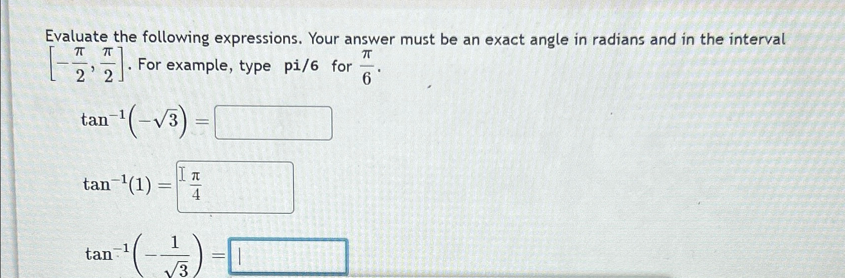 Solved Evaluate the following expressions. Your answer must | Chegg.com