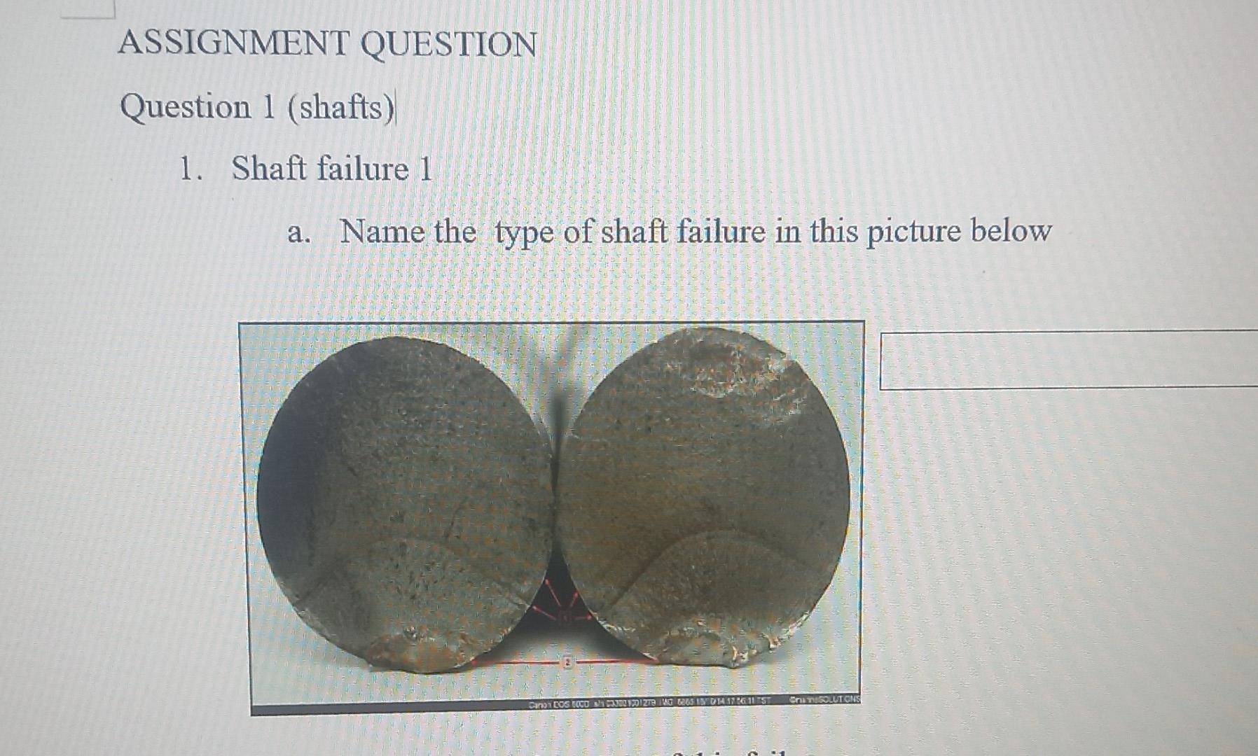 Solved ASSIGNMENT QUESTION Question 1 (shafts) 1. Shaft | Chegg.com