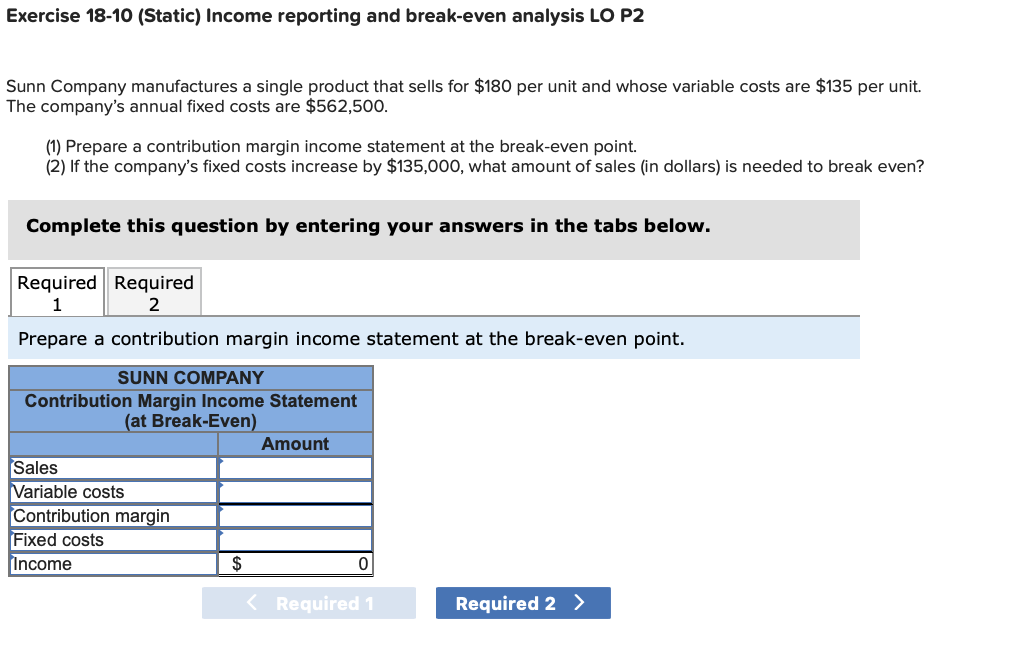 Solved Exercise 18-10 (Static) ﻿Income reporting and | Chegg.com