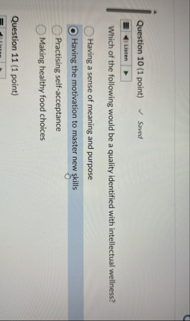 Solved Question 10 (1 ﻿point) ﻿SavedListenWhich of the | Chegg.com