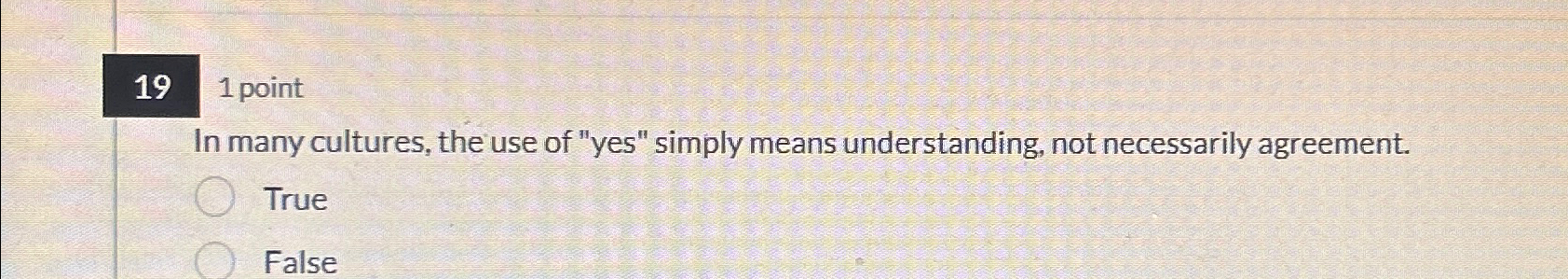 Solved 191 ﻿pointIn many cultures, the use of "yes" simply | Chegg.com