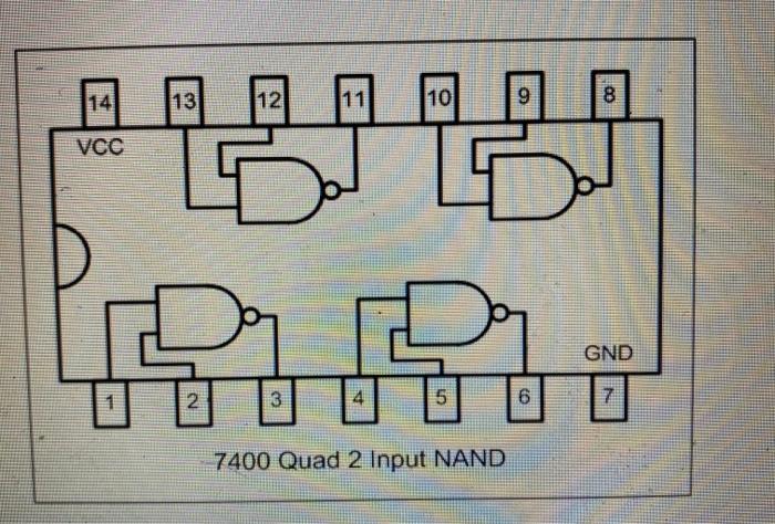 Solved draw a wiring diagram for figure 2 using IC7400 and | Chegg.com