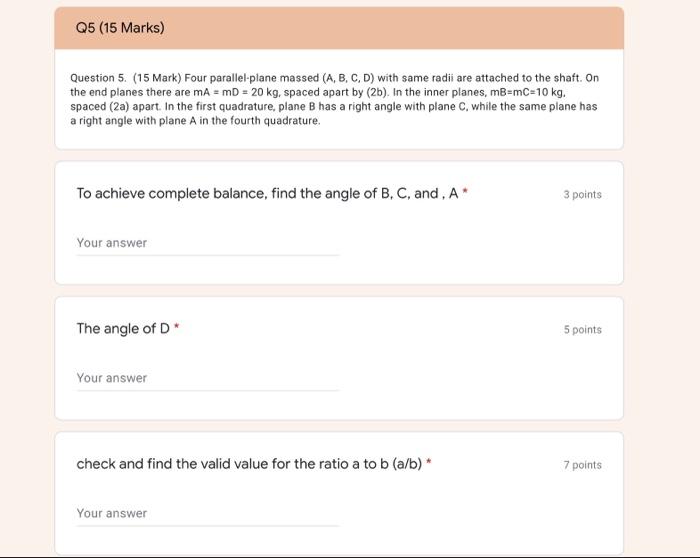 Solved Q5 (15 Marks) Question 5. (15 Mark) Four | Chegg.com