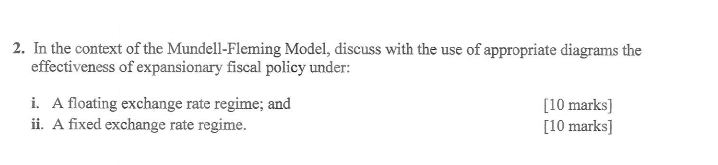 Solved In the context of the Mundell-Fleming Model, discuss | Chegg.com