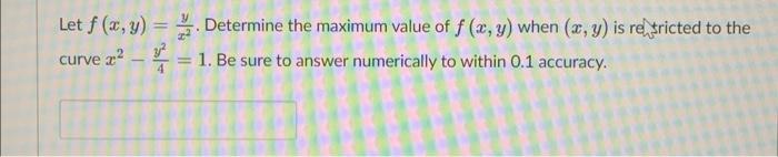 Solved Suppose that f(x0,y0,z0) is an extreme value of | Chegg.com