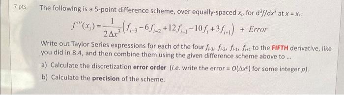 The following is a 5-point difference scheme, over | Chegg.com