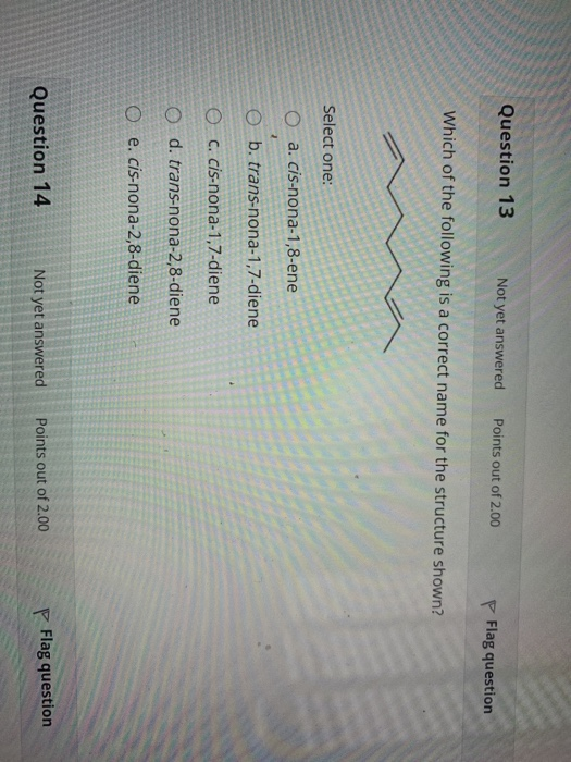 Solved Question 11 Not yet answered Points out of 2.00 Flag | Chegg.com