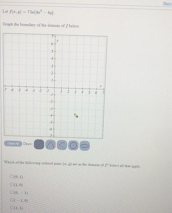 Solved a. graph the boundary of the domain of f below.b. | Chegg.com
