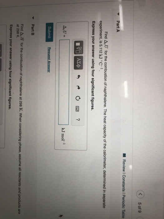 Solved Review Constants Periodic Table Find A U for the | Chegg.com