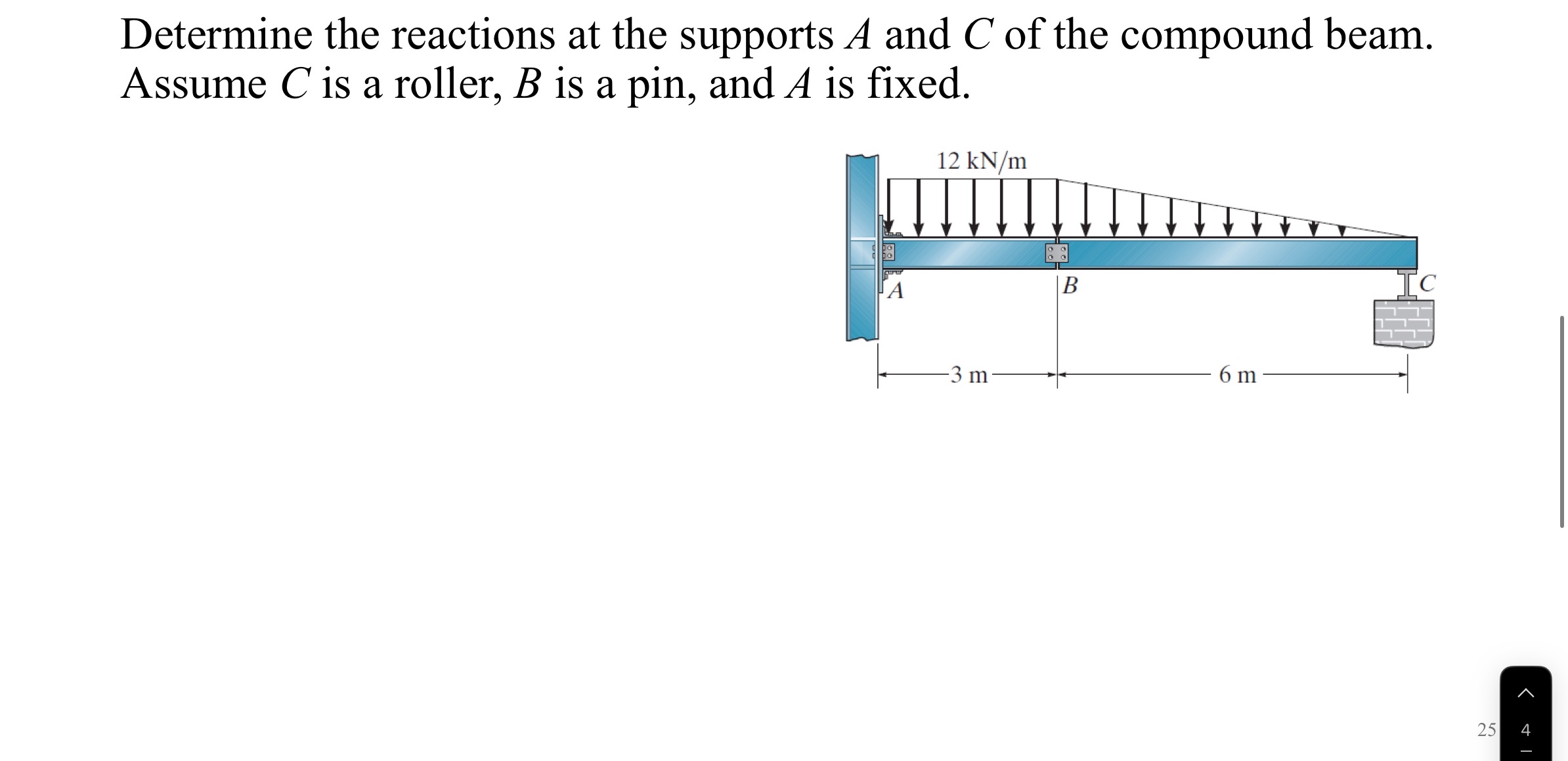Solved Determine The Reactions At The Supports A And C ﻿of