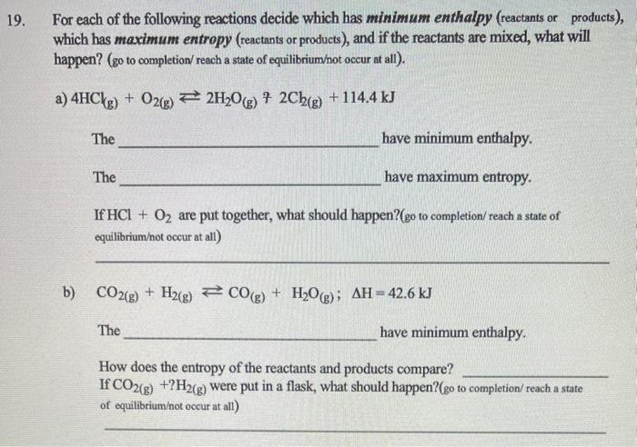 Solved Why does HCl+O2 if they were put together reach | Chegg.com