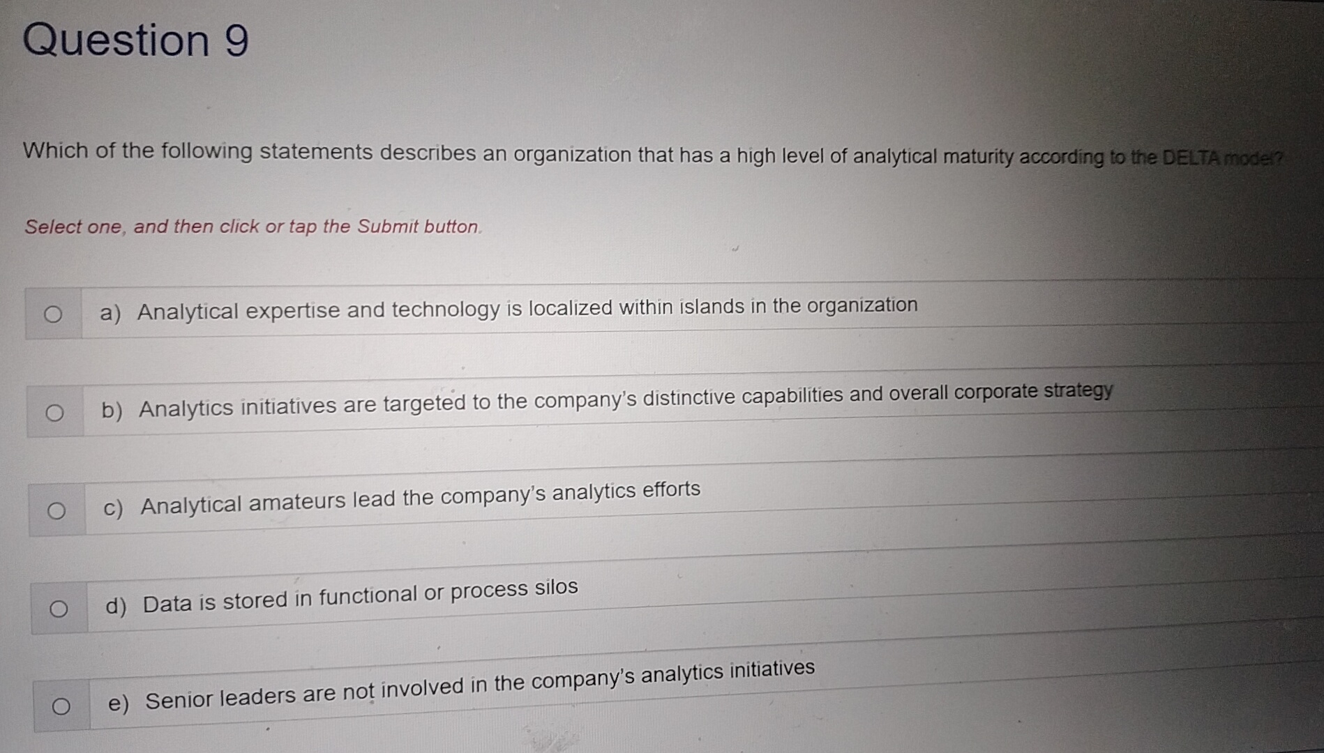 Solved Question 9Which of the following statements describes | Chegg.com