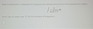 Solved Make a substitution to express the integrand as a | Chegg.com