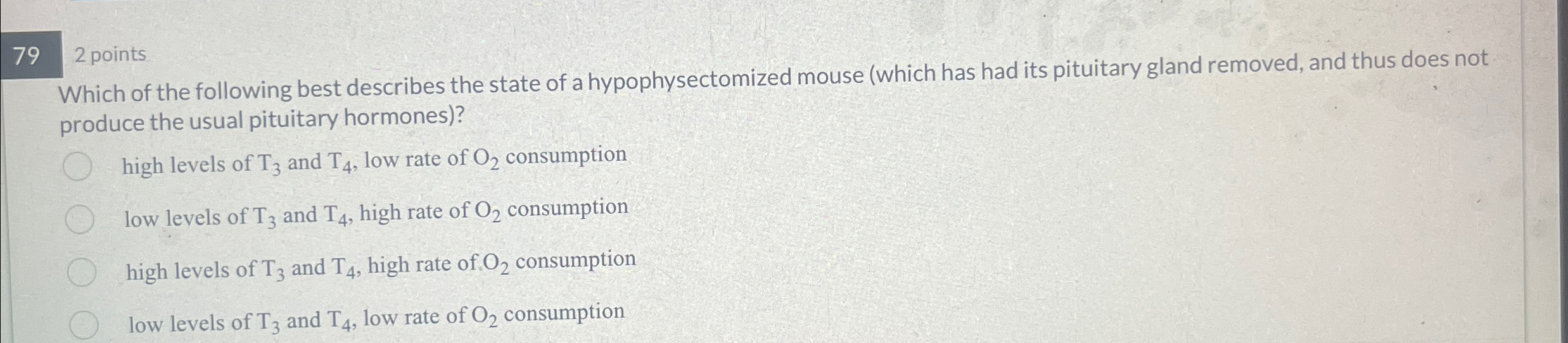 Solved 792 ﻿pointsWhich of the following best describes the | Chegg.com