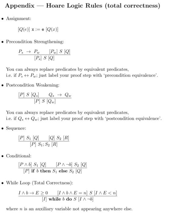 Solved Hi, I got a question about the total correctness of | Chegg.com