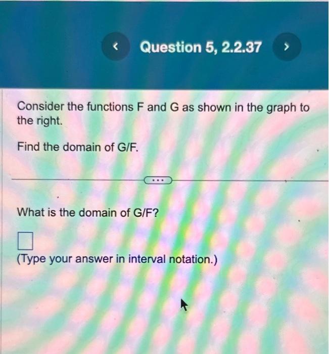Solved OKConsider the functions F and G as shown in the | Chegg.com