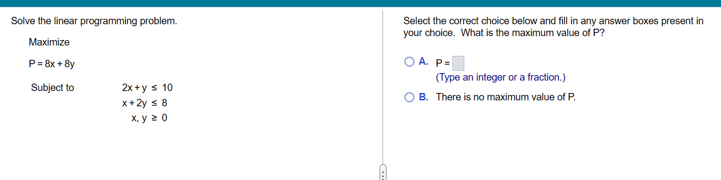 Solved Solve the linear programming | Chegg.com