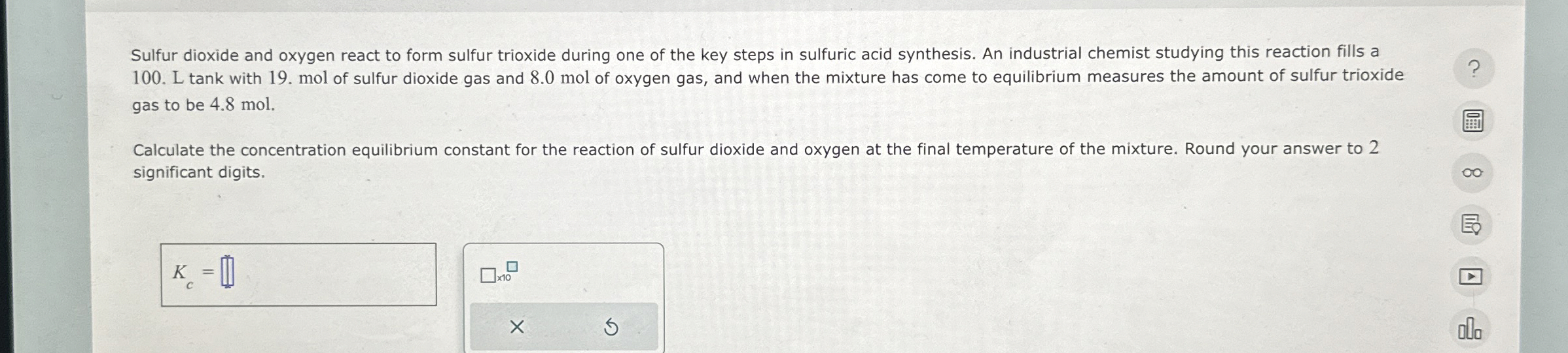 Solved Sulfur dioxide and oxygen react to form sulfur | Chegg.com
