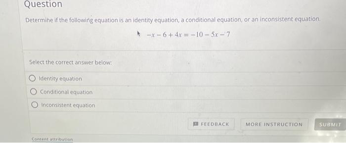 Solved Determine if the following equation is an identity | Chegg.com