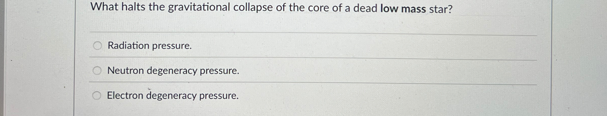 Solved What halts the gravitational collapse of the core of | Chegg.com