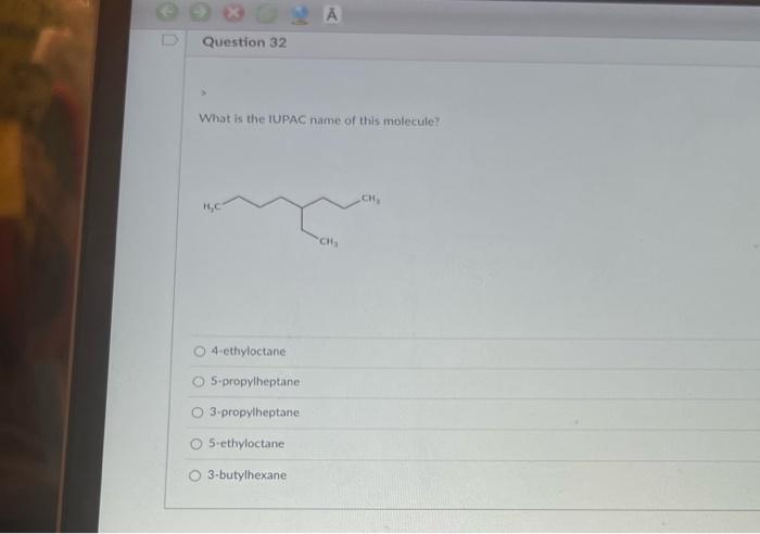 Solved What is the IUPAC name of this molecule? | Chegg.com