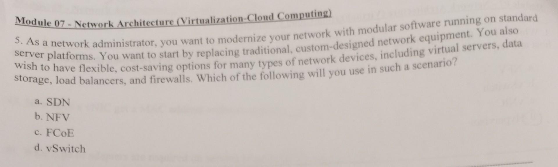 Solved Module 07 - Network Architecture | Chegg.com