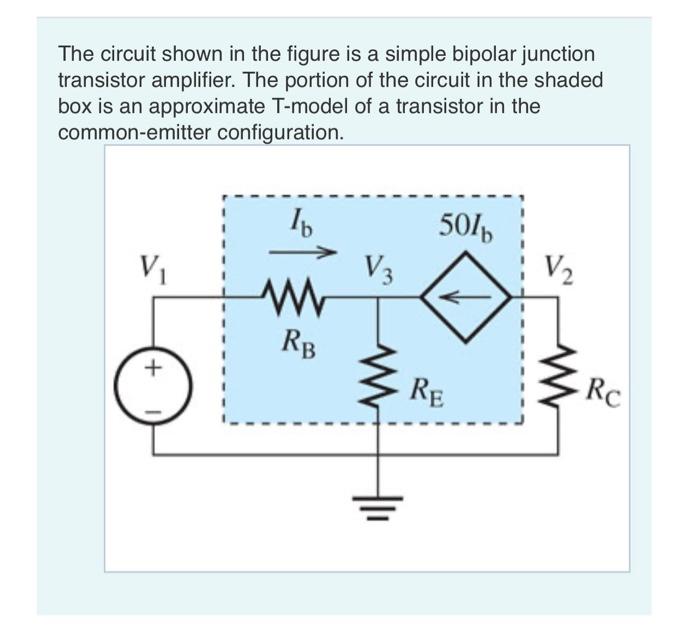 Solved The circuit shown in the figure is a simple bipolar | Chegg.com