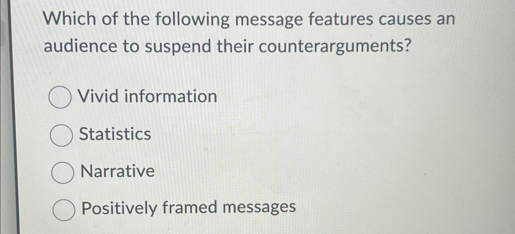 Solved Which of the following message features causes an | Chegg.com