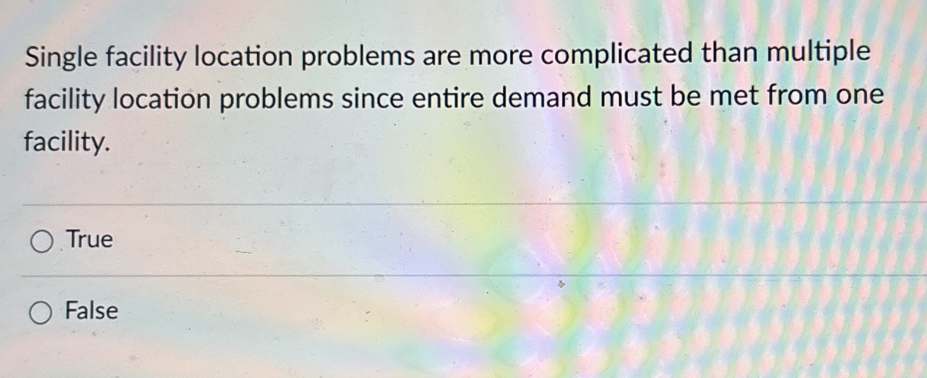 Solved Single Facility Location Problems Are More 