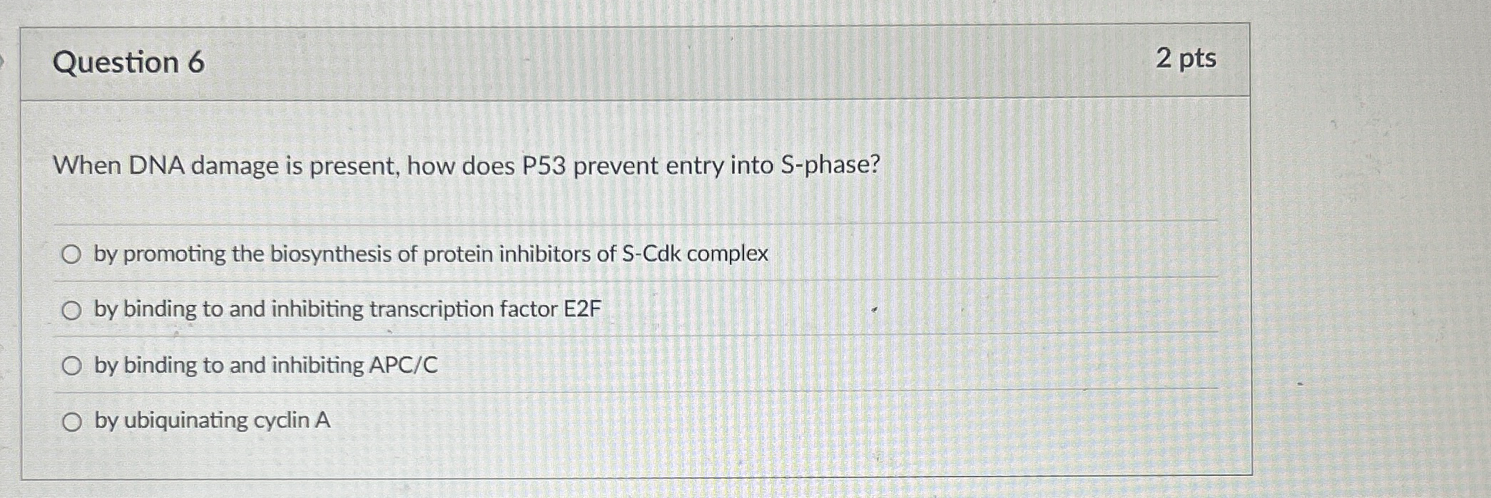 Solved Question 62 ﻿ptsWhen DNA damage is present, how does | Chegg.com