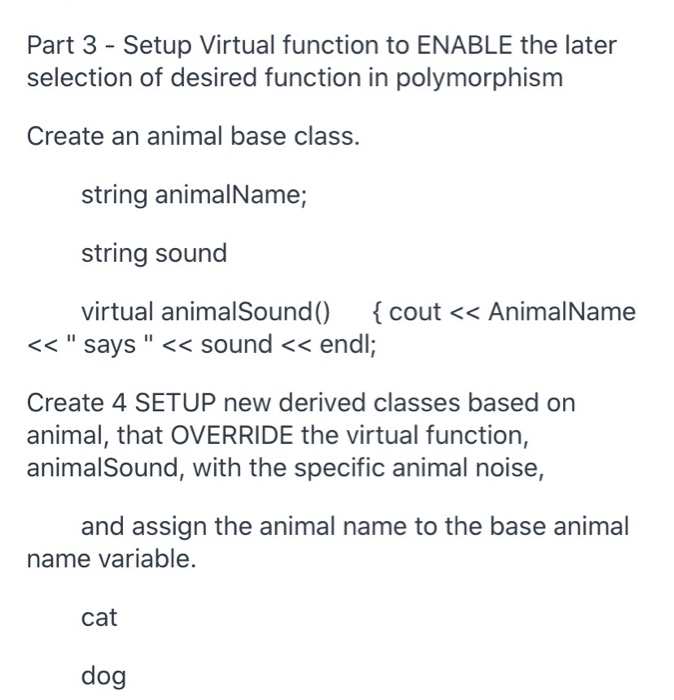 Solved Part 3 - Setup Virtual function to ENABLE the later | Chegg.com