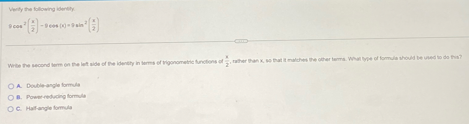 Solved Verify the following | Chegg.com