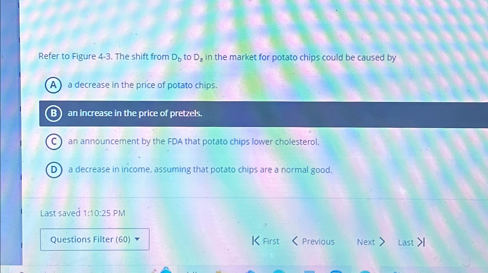 Solved Refer to Figure 4-3. ﻿The shift from Db ﻿to Dε ﻿in | Chegg.com