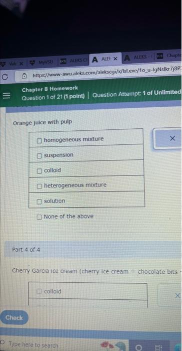 Solved colloid solution suspension heterogeneous mixture | Chegg.com