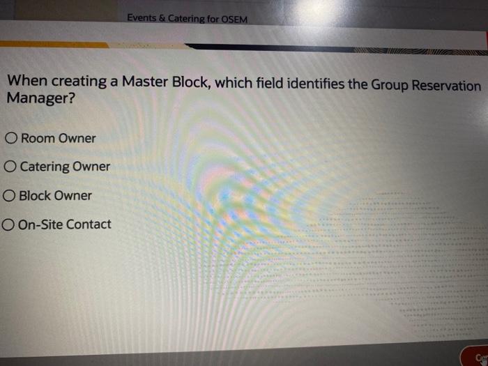 Solved When creating a Master Block, which field identifies | Chegg.com