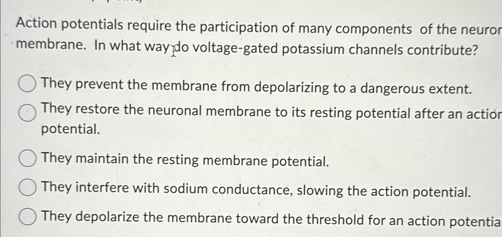 Solved Action potentials require the participation of many | Chegg.com